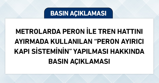 Metrolarda Peron İle Tren Hattını Ayırmada Kullanılan “peron Ayırıcı ...